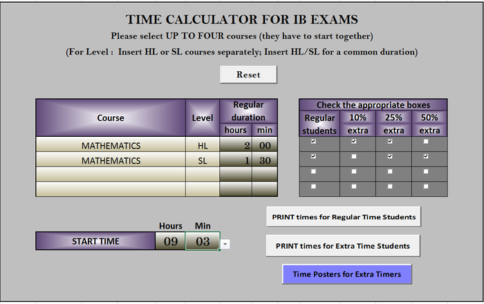 Instructions For The Exam Time Calculator instructions-for-the-exam-time-calculator