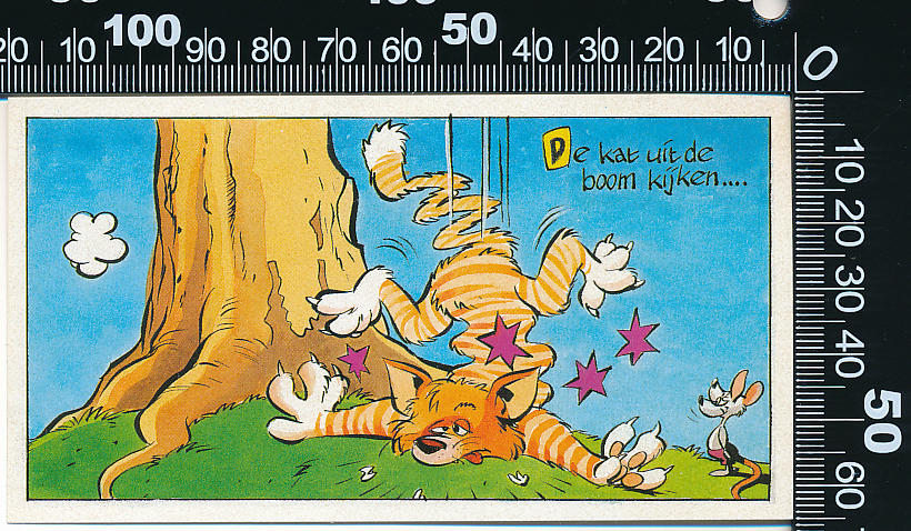 Cartoon - De kat uit de boom kijken