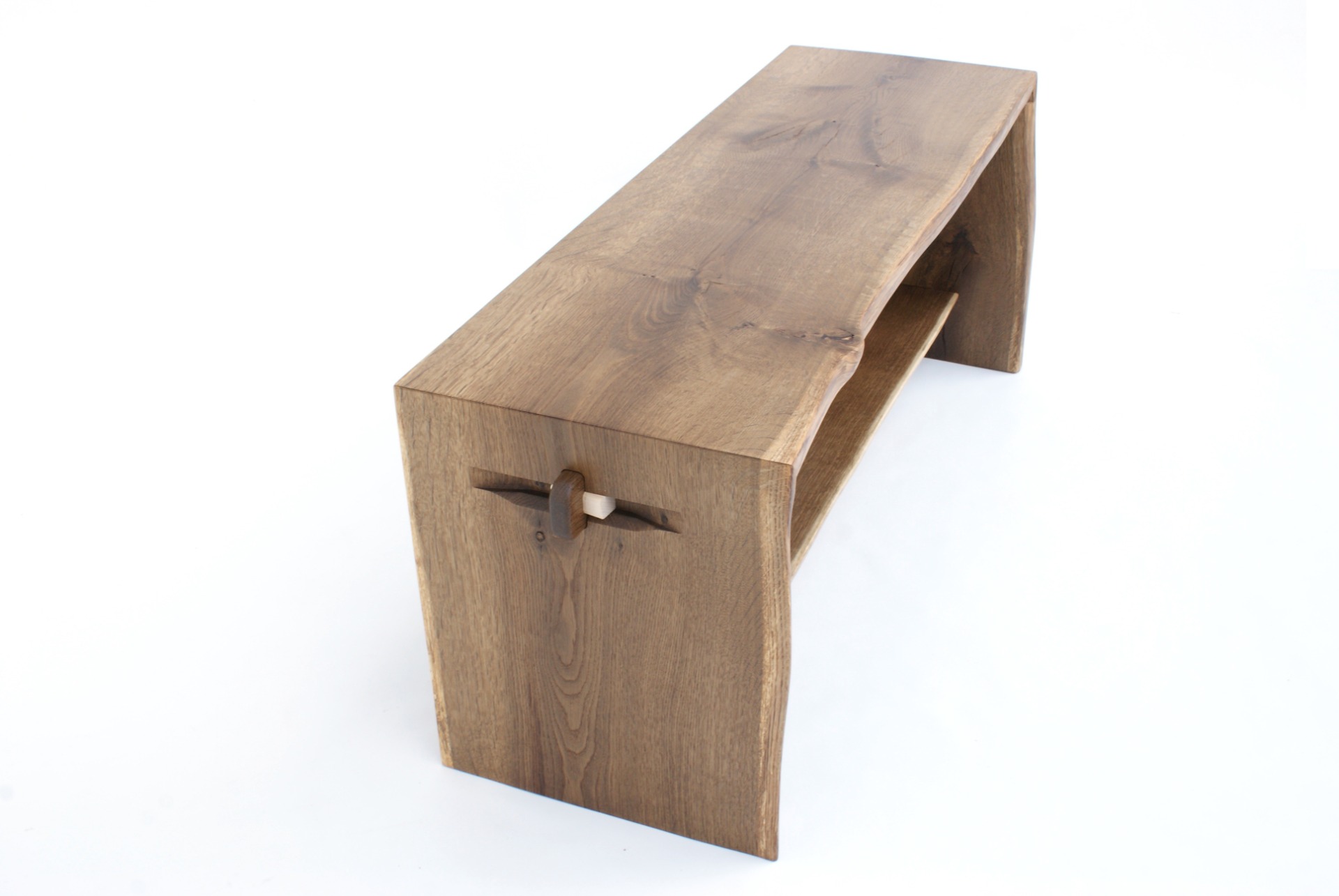 Organic Live Edge Natural Waterfall Bench