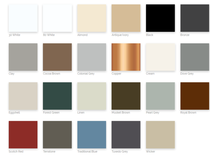 Gutter Color Options :: paradisegutters.com