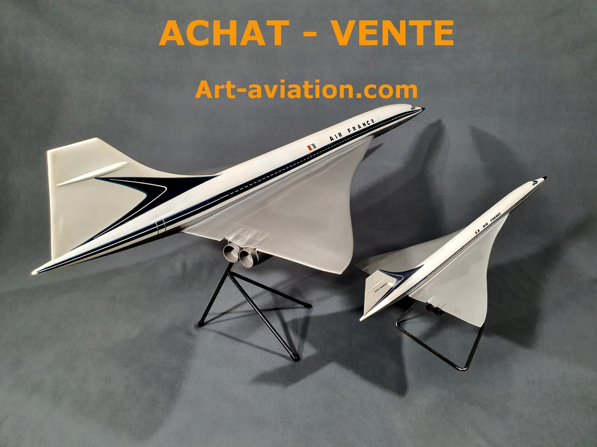 ACHAT-VENTE Maquette avion CONCORDE transparent d'agence Air France