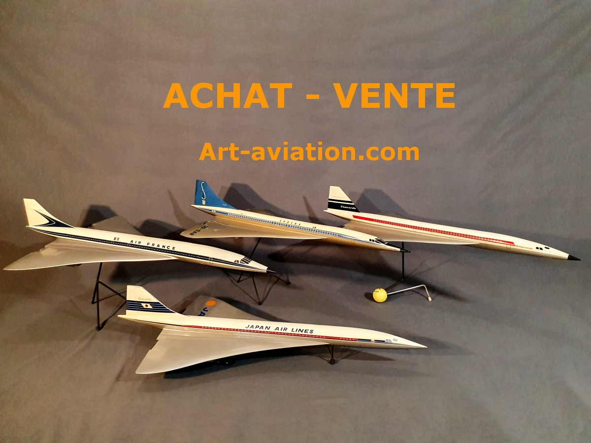 ACHAT-VENTE Maquette avion CONCORDE transparent d'agence Air France